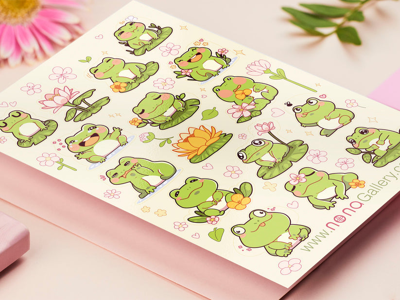 Frogs Sticker Sheet – Nona Gallery